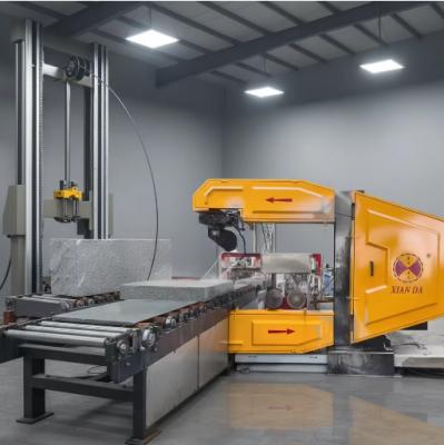 China Vertical CNC Wire Saw Machine PLC Control Stone Cutting 4m3/H Water Consumption 7.4m Wire Length for sale