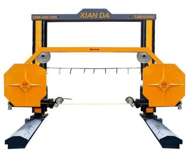 China Gantry Movable Diamond Wire Saw Machine 3500x3500x2200mm CNC PLC Control for High Precision Stone Cutting for sale