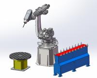 China 6 Axis CNC Robot Stone Cutting Machine BT40 Spindle 3100mm Large Scale Carving for sale