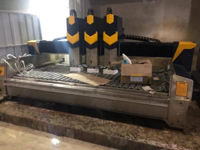 China CNC Stone Carving Machine 0.02mm Precision 15m/min Air Speed Electric Powered for Tactile Paving Stone for sale
