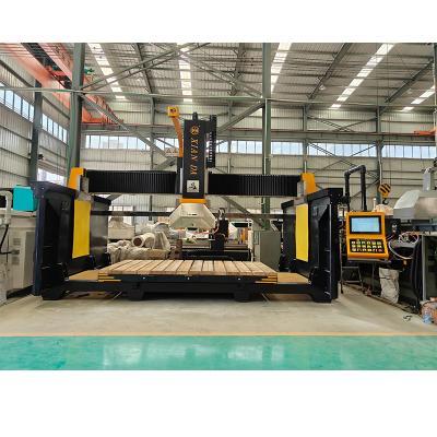 China 5-Axis CNC Bridge Cutting Machine Promote 900 High Precision Granite Marble Saw with 360° Rotation for sale