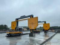 China CNC Diamond Wire Saw Machine with 360° Rotating Trolley 1600mm Wheel Diameter and 4m³/h Water Consumption for sale