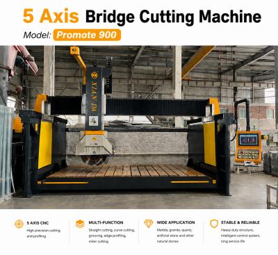 China Precision 5 Axis CNC Bridge Saw Machine for Portugal Marble Cutting and Stone Decoration Projects for sale