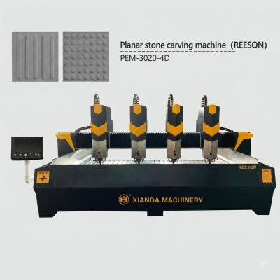 China Electric Powered CNC Stone Carving Machine with 0.02mm Precision and 15m/min Air Speed for Tactile Paving Stone for sale