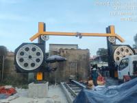 China 4-Axis CNC Diamond Wire Saw Machine with 3500*3500*2200mm Max Processing Size and Servo-Controlled Rotating Worktable for sale