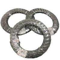 China 8.8mm Diamond Wire Saw for Granite Cutting - 37 Beads/Meter Sintered Beads for Stone Profiling Tools for sale