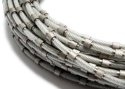 China 8.8mm Diamond Wire Saw for Granite Cutting - 37 Beads/Meter Sintered Beads for Stone Profiling Tools for sale