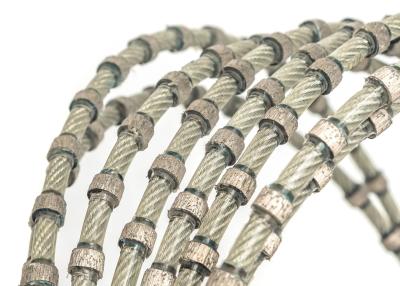 China 11mm Diamond Wire Saw for Granite Block Dressing - 40 Beads/Meter with 7-20 m²/h Cutting Speed for sale