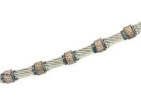 China 11mm Diamond Wire Saw with 40 Beads Per Meter for Granite Block Dressing and Stone Cutting for sale
