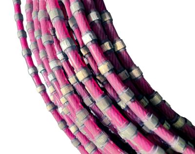 China 11mm Diamond Wire Saw for Marble Block Dressing - 40 Beads/Meter, 20-35m/s Line Speed, High-Efficiency Stone Cutting Tool for sale