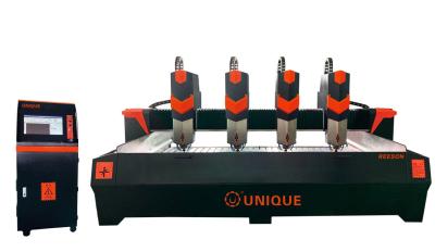 China PEM-3015-4D Granite 3 Axis CNC Router Stone Engraving Machine 1300x2500mm 5.5kW for sale