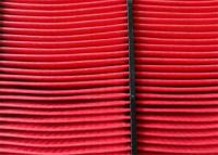 China Honda Red Filter Paper PP Air Filter 190x198x45mm Customizable PU for sale