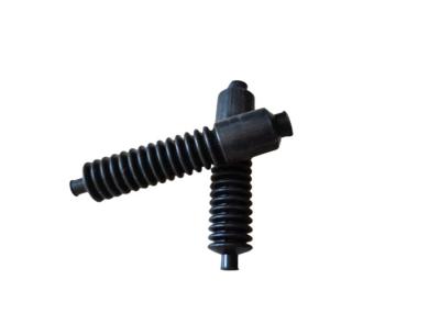 China Black Silicone Convoluted Rubber Bellows Boot 6mm ID Cable End Fitting -60°C to 260°C for sale