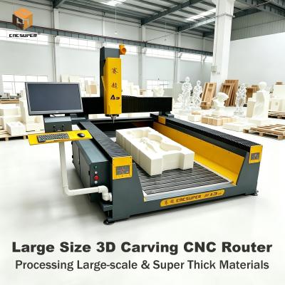 China Large Scale 3D Carving Relief CNC Router for Wood EPS Foam Acrylic Aluminum Plate for sale