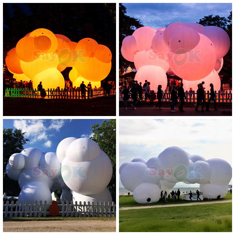 inflatable tent with led