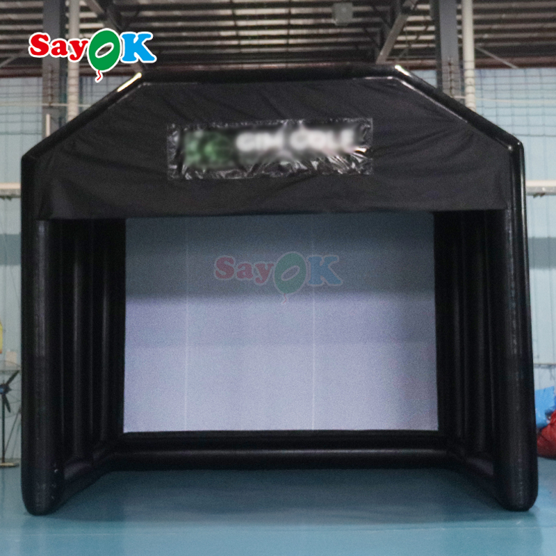 inflatable golf simulator enclosure tent
