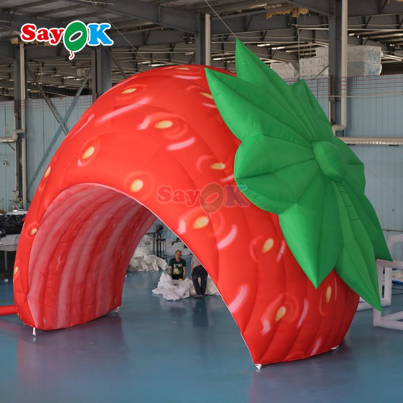 strawberry inflatable arch