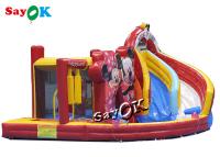 China Cartoon Mouse Theme Inflatable Bounce House Water Slide 4.6x4.3x3.1m Customizable for sale