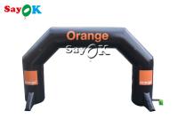 China Inflatable Start Line Arch 12x7m Black PVC Tarpaulin Entrance Arch for Events for sale