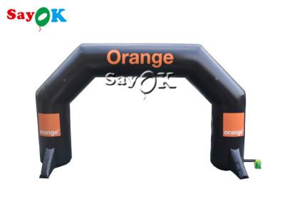China Inflatable Start Line Arch 12x7m Black PVC Tarpaulin Entrance Arch for Events for sale
