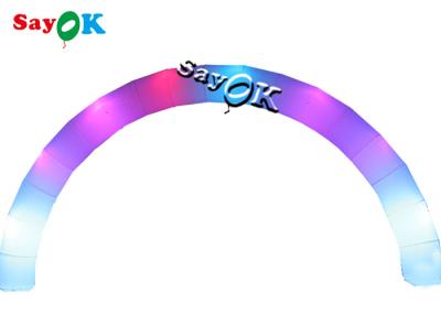 China Inflatable Entrance Arch 8x4m Oxford Cloth Advertising LED Arch for Party Event Decoration for sale