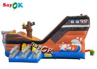 China Commercial PVC Pirate Ship Inflatable Bounce Castle 12x9 ft Jump Area 600 lbs Capacity for sale