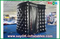 China Inflatable Photo Booth 2.4m x 2.4m x 2.4m PVC Coating Waterproof Black Party Rental for sale