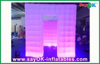 China Portable Inflatable Photo Booth 2.4m with LED Light 12 Colors for Wedding Party Advertising for sale