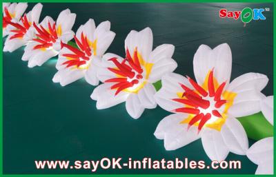 China Custom Inflatable Flowers with Color Changing LED Lights 1.5m 2.0m Durable Nylon Oxford for Wedding Decoration for sale