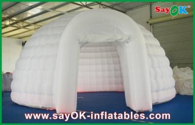 China Inflatable Dome Tent OD 5m White Exhibition Air Tent with CE Blower Custom Size for sale