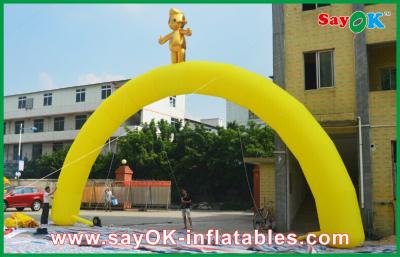 China Customized Inflatable Rainbow Arch 6x3m Fire Proof Finish Line for Sports Games for sale