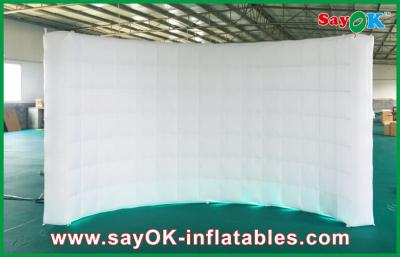 China White Inflatable Wall Backdrop with LED Lights 3x2m for Wedding Party Decoration for sale