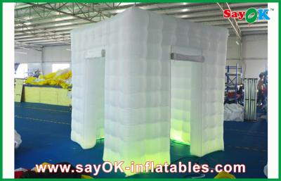 China Portable Inflatable Photo Booth Cabinet 2.4m x 2.4m x 2.5m with LED Lighting for Wedding Party for sale
