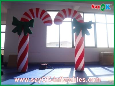China Custom Durable Advertising Inflatable Candy Cane For Christmas Holiday for sale
