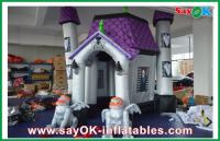 China Halloween Cryptic Ghost Castle House Inflatable Holiday Decorations With Led Lights for sale