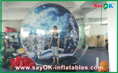 China Custom Inflatable Snow Globe 5M Diameter Transparent Christmas Bubble with CE Blower for sale