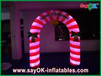 China 9ft Inflatable Christmas Arch with LED Lights for Holiday Party Decoration for sale