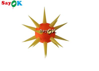 China Ceiling Suspended Inflatable LED Spike Ball 190T Oxford Cloth Party Decoration 500W for sale