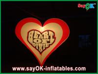 China 190T Nylon Oxford Inflatable Heart Shape Love Decoration with LED Lighting 1.5m 2.0m for sale