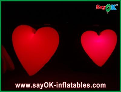 China Sayok 1.5m Inflatable Heart with LED Lights Festival Decoration Nylon Oxford Custom Color for sale