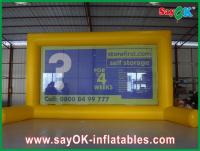 China Inflatable Outdoor Movie Screen 4x3m Yellow Advertising Billboard Durable PVC Tarpaulin for sale