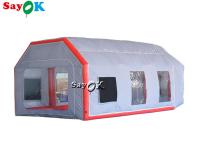 China Inflatable Work Tent Gray 26x13x10FT Car Spray Booth Waterproof Anti UV Portable for sale