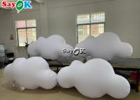 China Custom 210D Oxford Inflatable Cloud Balloon 3m with LED Lights for Ceiling Hanging for sale