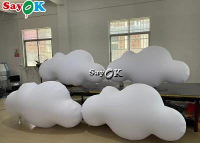 China Custom 210D Oxford Inflatable Cloud Balloon 3m with LED Lights for Ceiling Hanging for sale