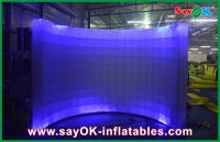 China Inflatable Photo Booth Curved Wall 3x1.5x2m with LED Lights for Events for sale