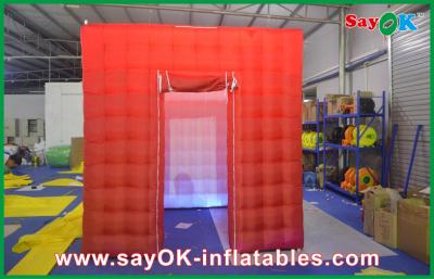 China Inflatable Photo Booth Cube Tent 2.4m x 2.4m x 2.5m with LED Lights for Wedding Party for sale