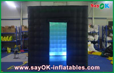 China Inflatable Photo Booth 2.4x2.4x2.5m 210D Oxford Cloth with LED Lights for Party Rental for sale
