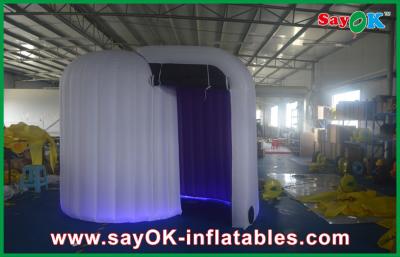 China Inflatable Photo Booth 7.9x7.9x8.2ft Purple Round with Black Covers CE Certified for sale