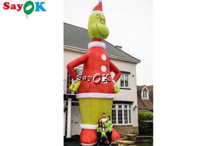 China 8.5M Inflatable Grinch Outdoor Christmas Decoration - Custom 210D Oxford Cloth Character Model with Professional Stitching for sale