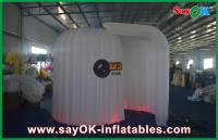 China White Oxford Cloth Inflatable Photo Booth 3x2x2.3m with LED Lights for Wedding Party for sale